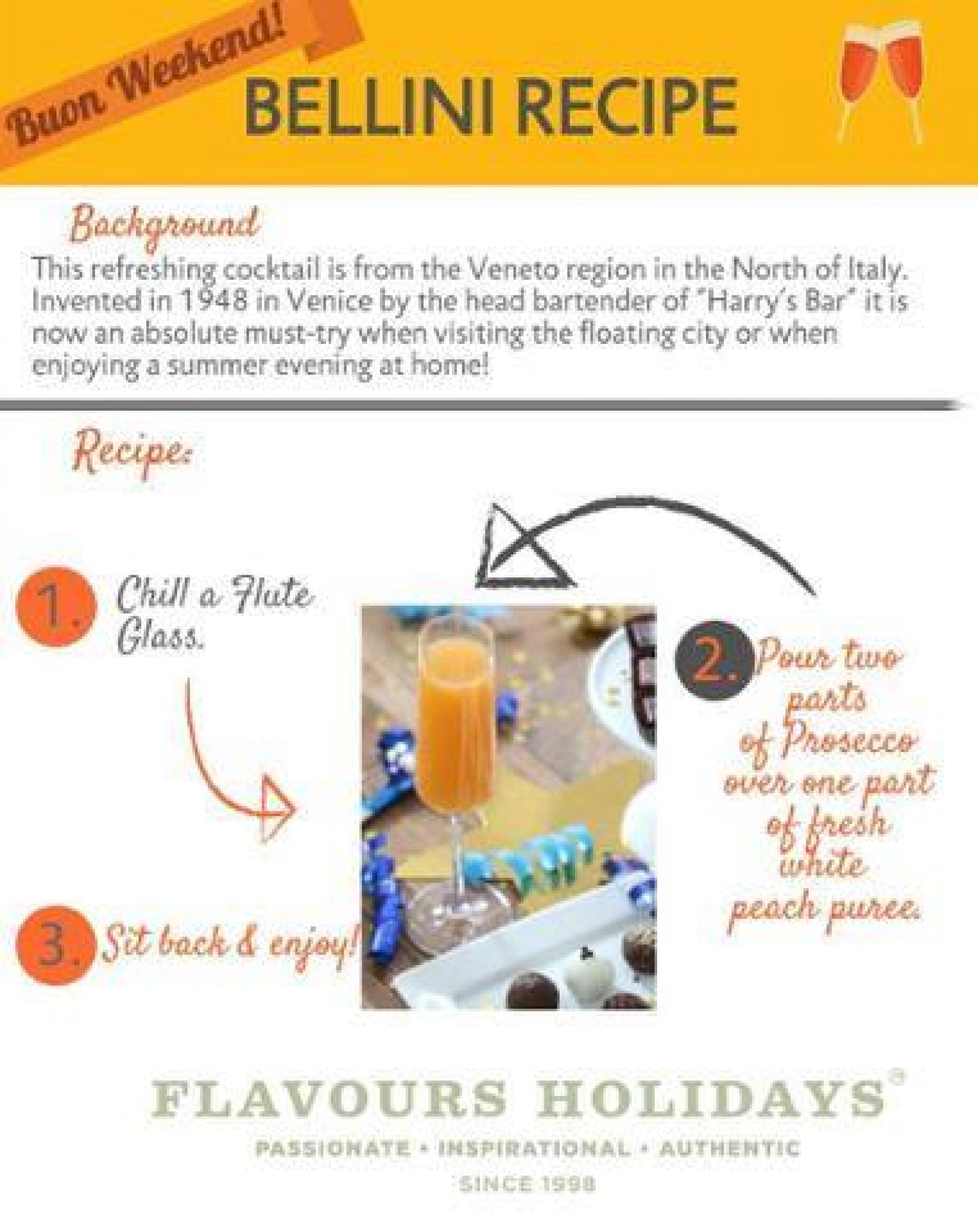 Our favourite Italian cocktails: Bellini recipe - Flavours Holidays